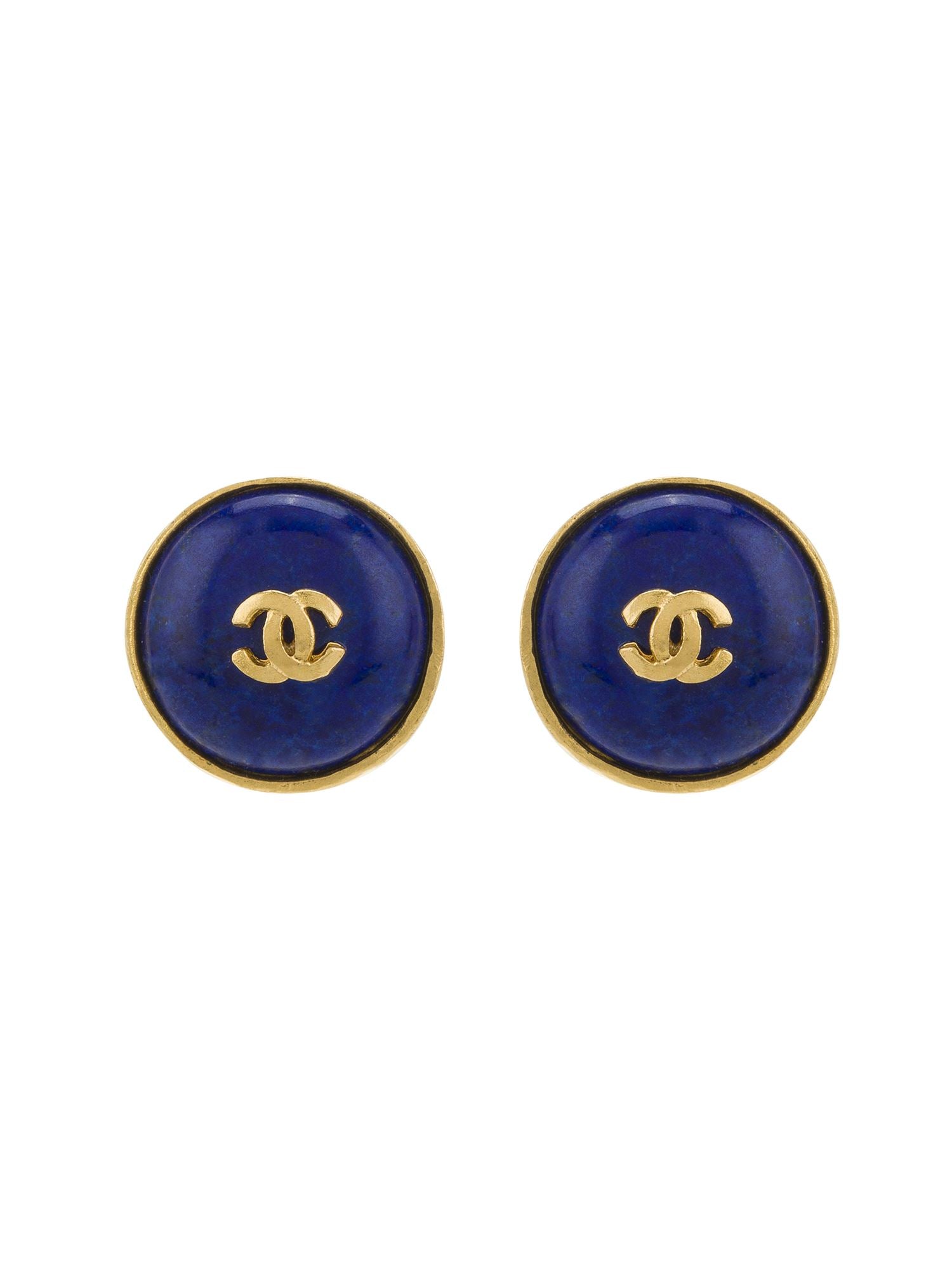 Blue Golden Earrings By Chanel - Shop Online| Speak the Store ...